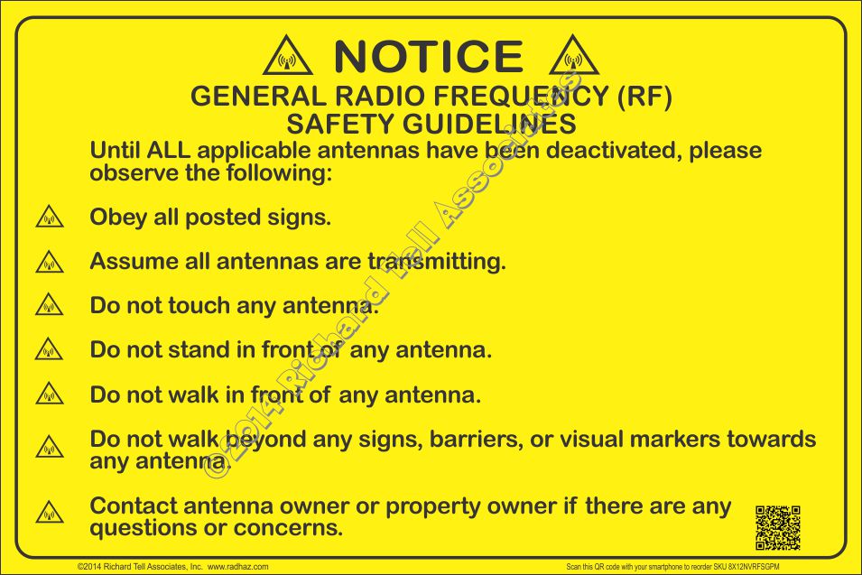 RadHaz.com 702-346-5550 - 8x12 NEW VERIZON METAL RF SITE GUIDELINE ...